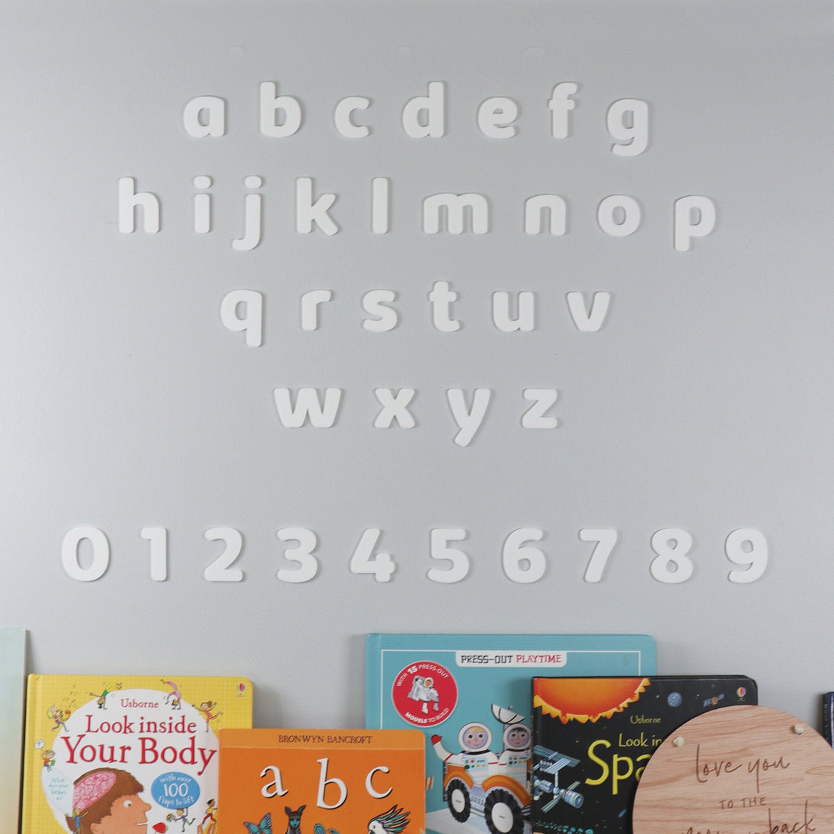 Alphabet letters and numbers wall art - A - Z and 1-9 plus numbers ...