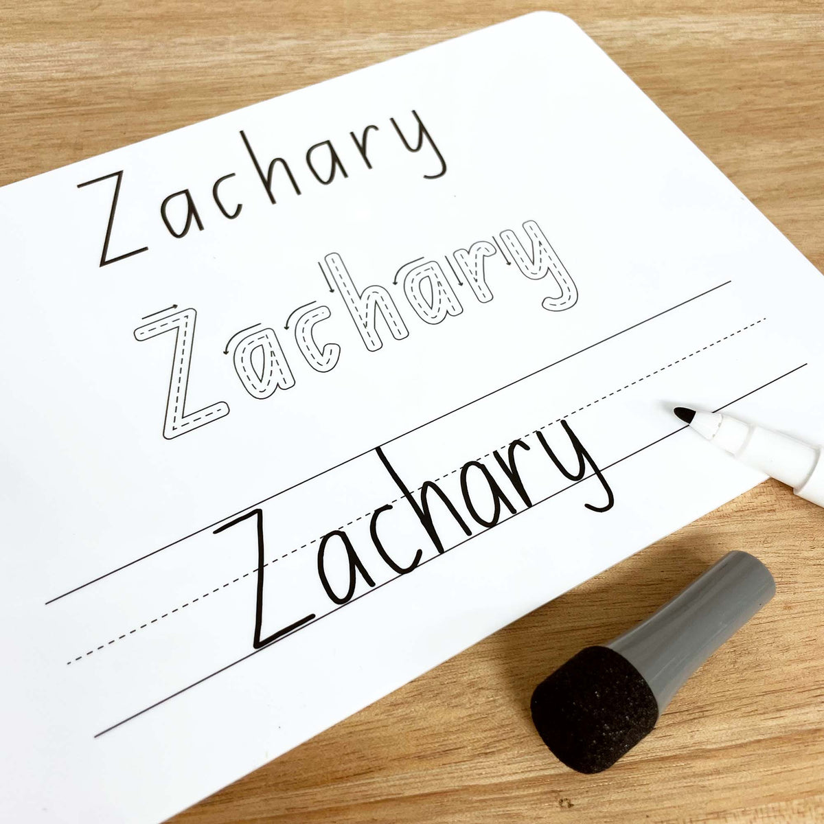 Custom Kids Name Writing Practice Whiteboard – CoCreative Design