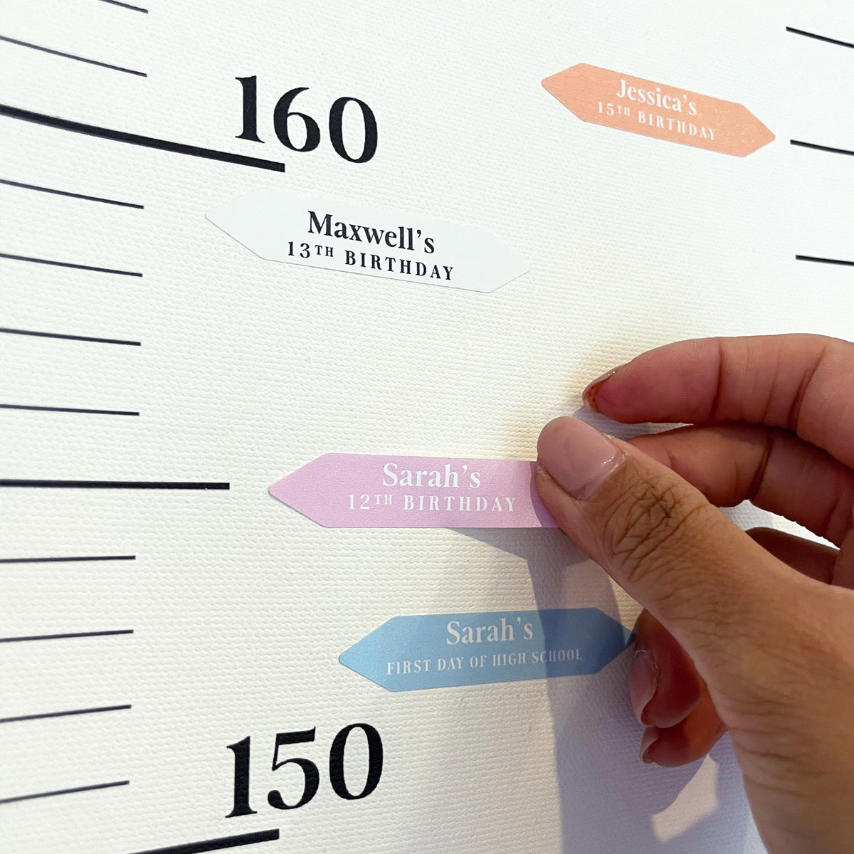 Personalised Vinyl Height Chart Labels – CoCreative Design