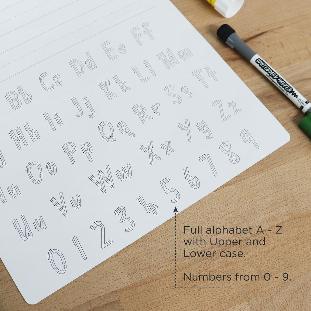 REMOVABLE Custom Name, Alphabet & Number Writing Practice Whiteboard ...