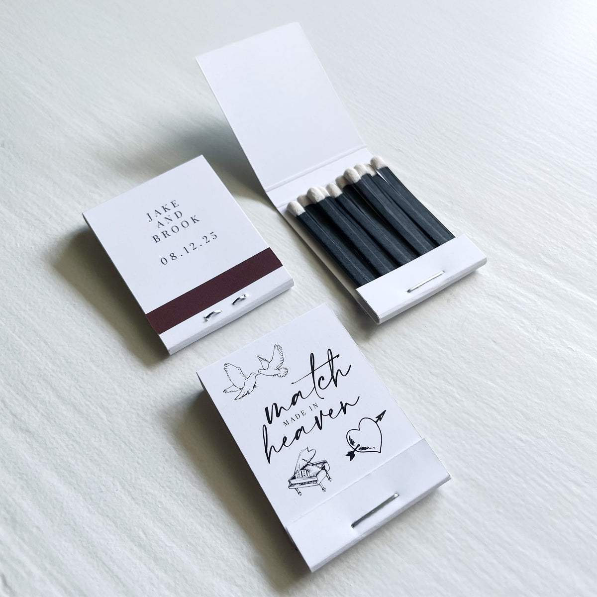 Custom Wedding Matchbooks - Matchmade in Heaven Design – CoCreative Design
